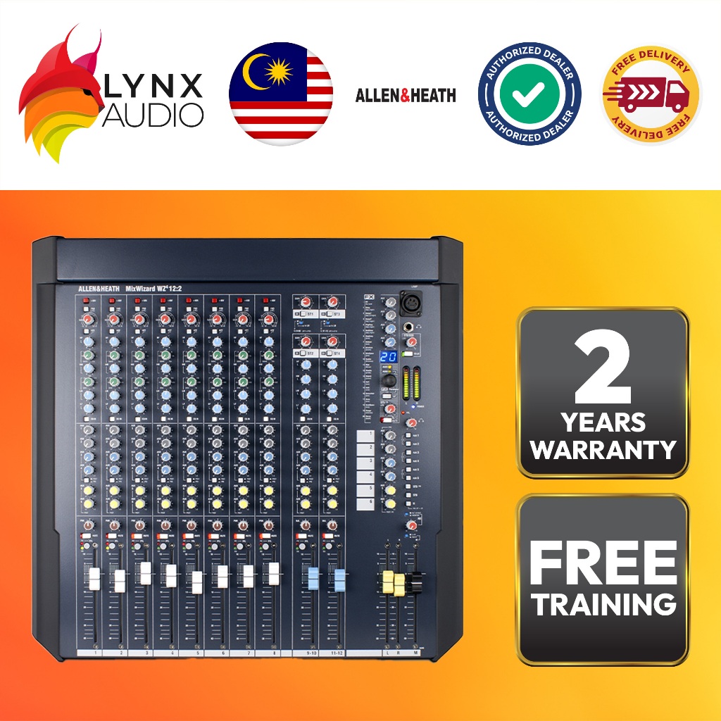 ALLEN & HEATH MixWizard WZ4 12:2 • LIVE MIXER WITH BUILT-IN EFFECTS • 8 ...
