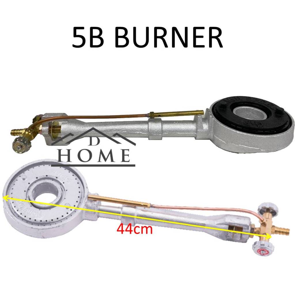 5B Burner High Pressure Commercial Gas Stove, cap, pilot light, control ...
