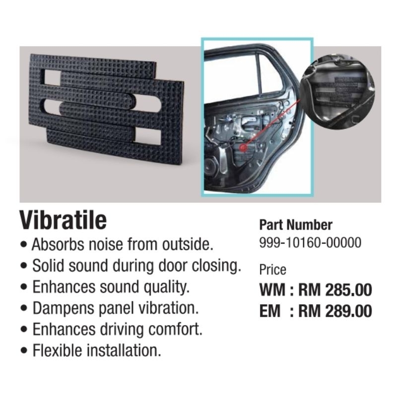 GearUp Vibratile Perodua Door Sound Dampening 100% Original Gear Up ...