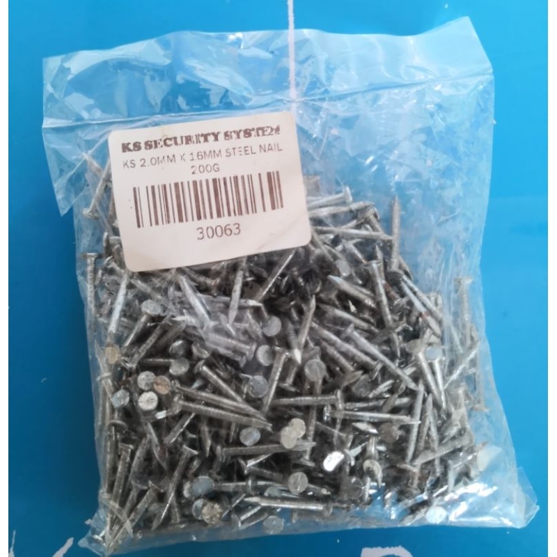 (1 bag) 2.0MM X 16MM STEEL NAIL 200G | Shopee Malaysia