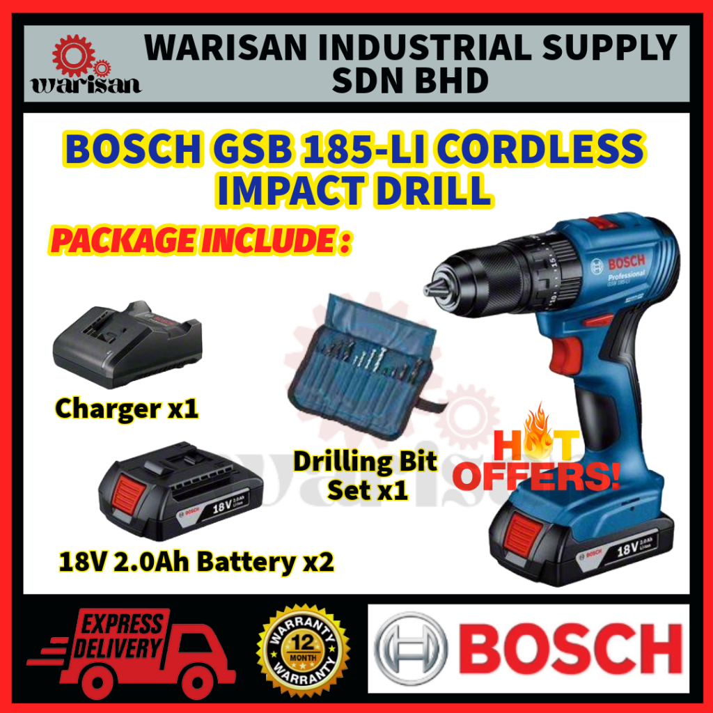 BOSCH GSB 185-Li Professional Cordless Impact Drill | Shopee Malaysia
