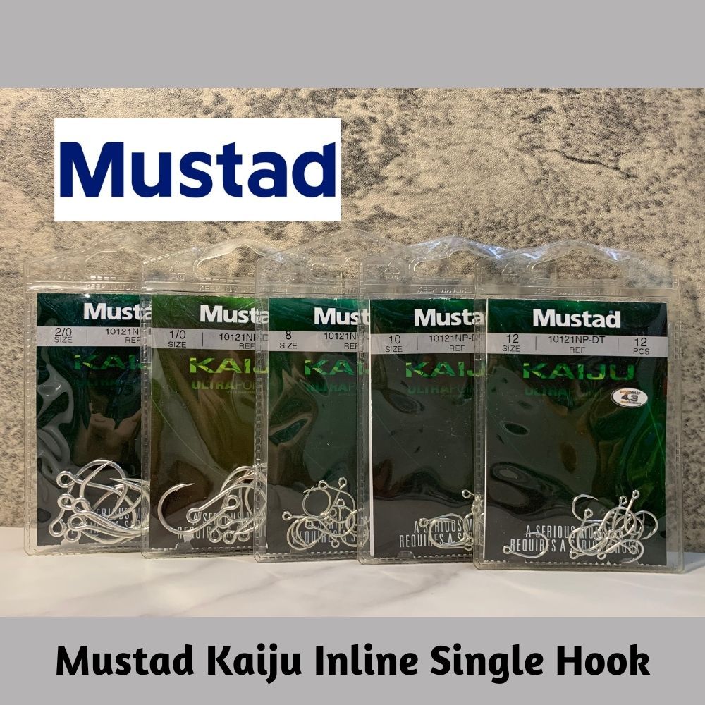 Mustad Kaiju Inline Single Hook Fishing Lure Casting Hook / Mata Kail ...