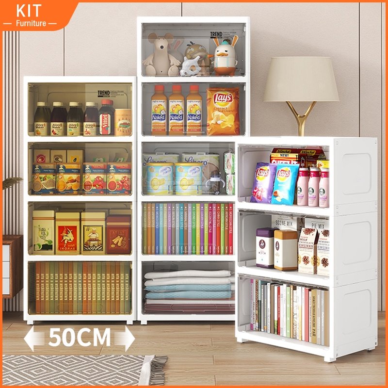 KIT New Large Space Transparency Almari Baju Plastik Cabinet Storage ...