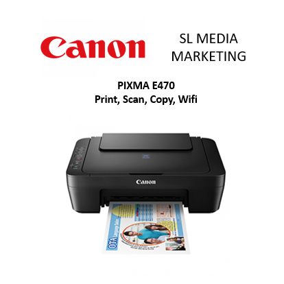 Canon Pixma E470 All In One Printer (Print, Scan, Copy, Wi-Fi) | Shopee ...