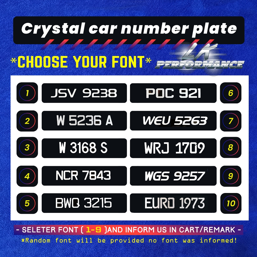 Crystal car number plate #NOMBOR PLATE KRISTAL KERETA | Shopee Malaysia