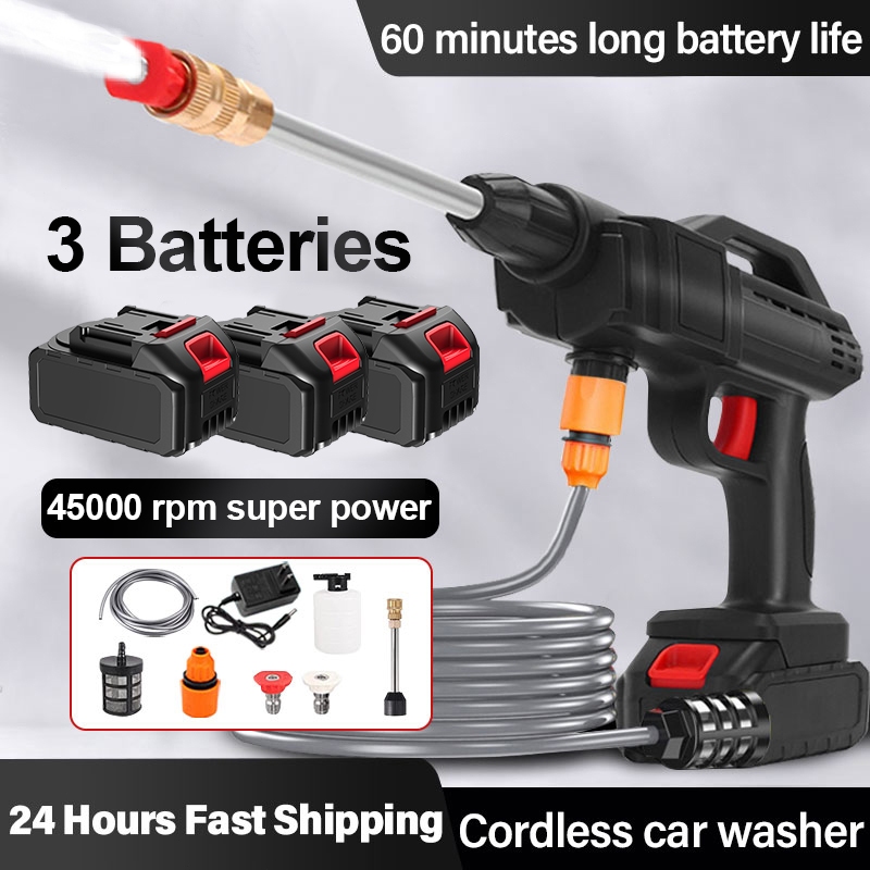 Cordless Water Jet 998VF Lithium Battery Car Washer High Pressure Home ...