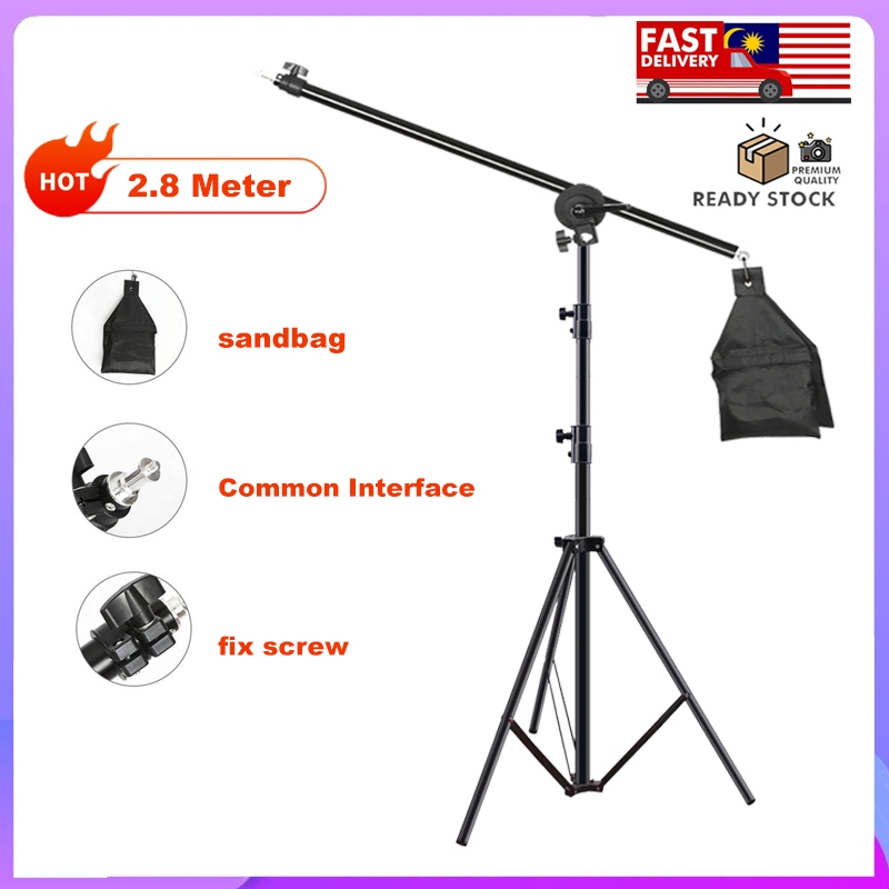 2.8 Meter / 9 ft Heavy Duty Impact Air Cushioned Light Stand,Telescopic ...