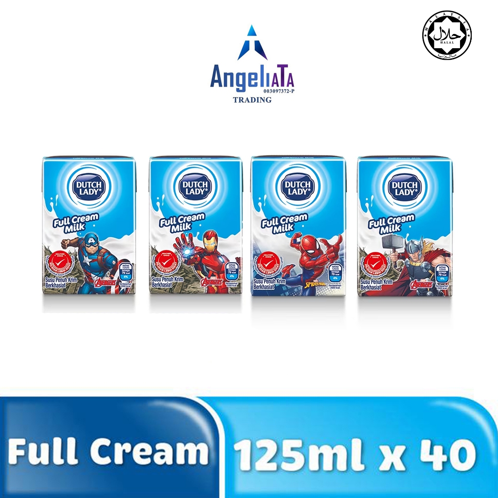🥛Dutch Lady Marvel Avengers Full Cream Flavor 125ml x 40s / 1 Carton ...
