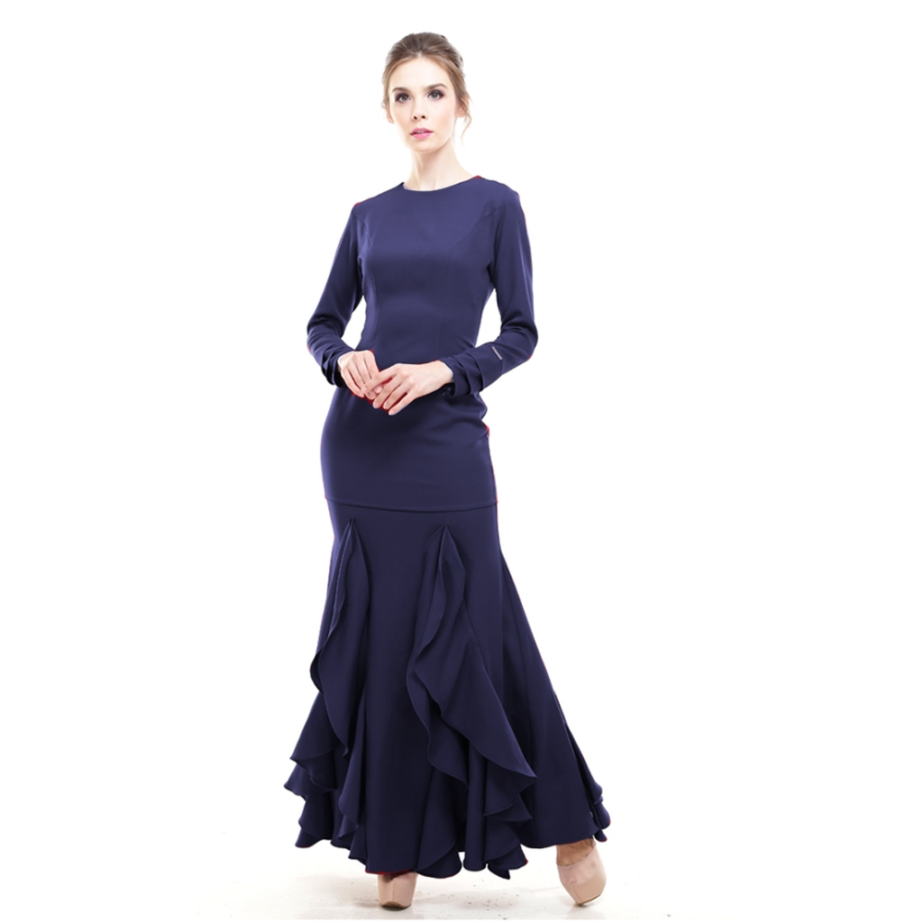 Zerra Kurung Modern Ruffle Skirt Design Gempak Lawa (Available 11 WARNA ...
