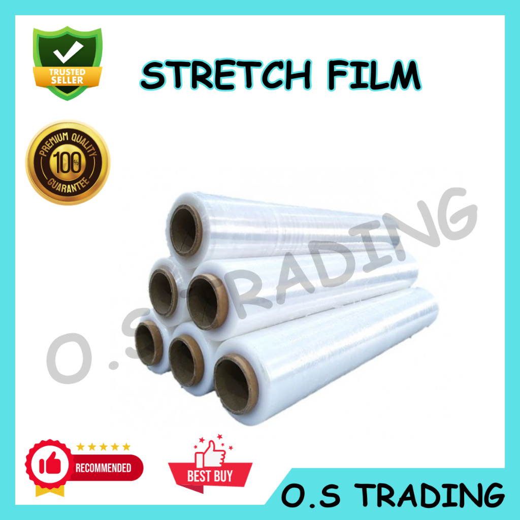 Clear Stretch Film Grade A 500MM(20”) x 23 MICRON [CORE=0.2 KG ...