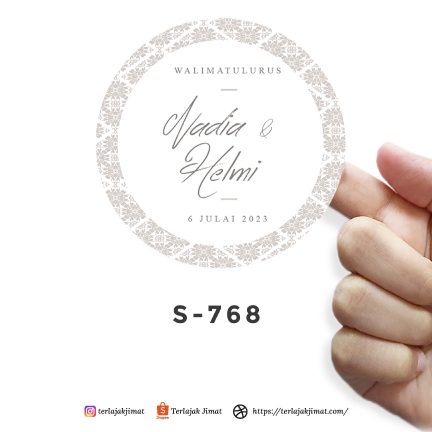 New Design | Design Songket | Sticker Kahwin 100pcs / Wedding Sticker ...