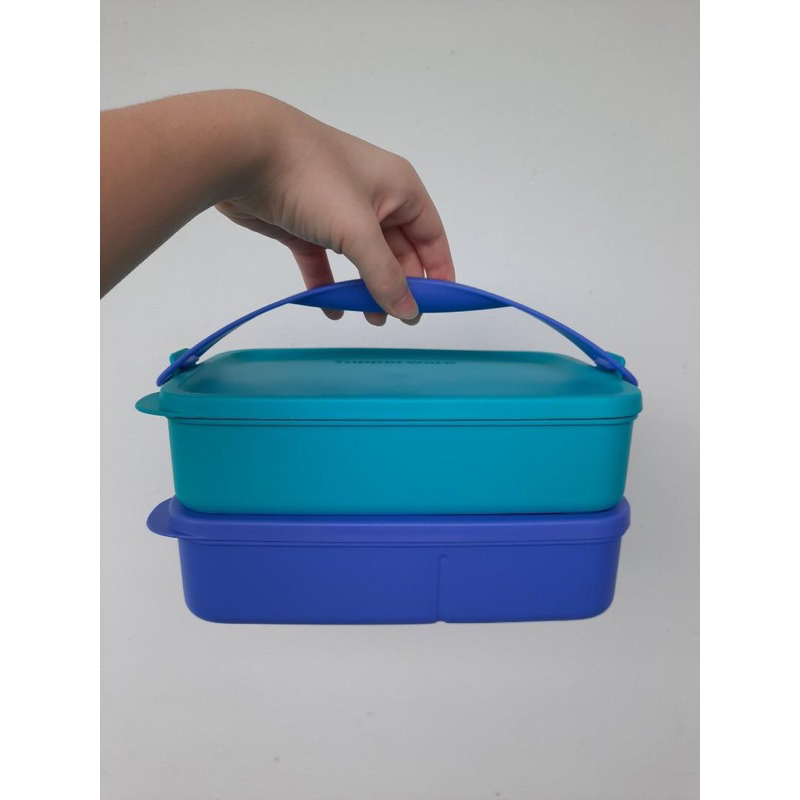 Tupperware Click-To-Go Rectangular Lunch Box | Shopee Malaysia