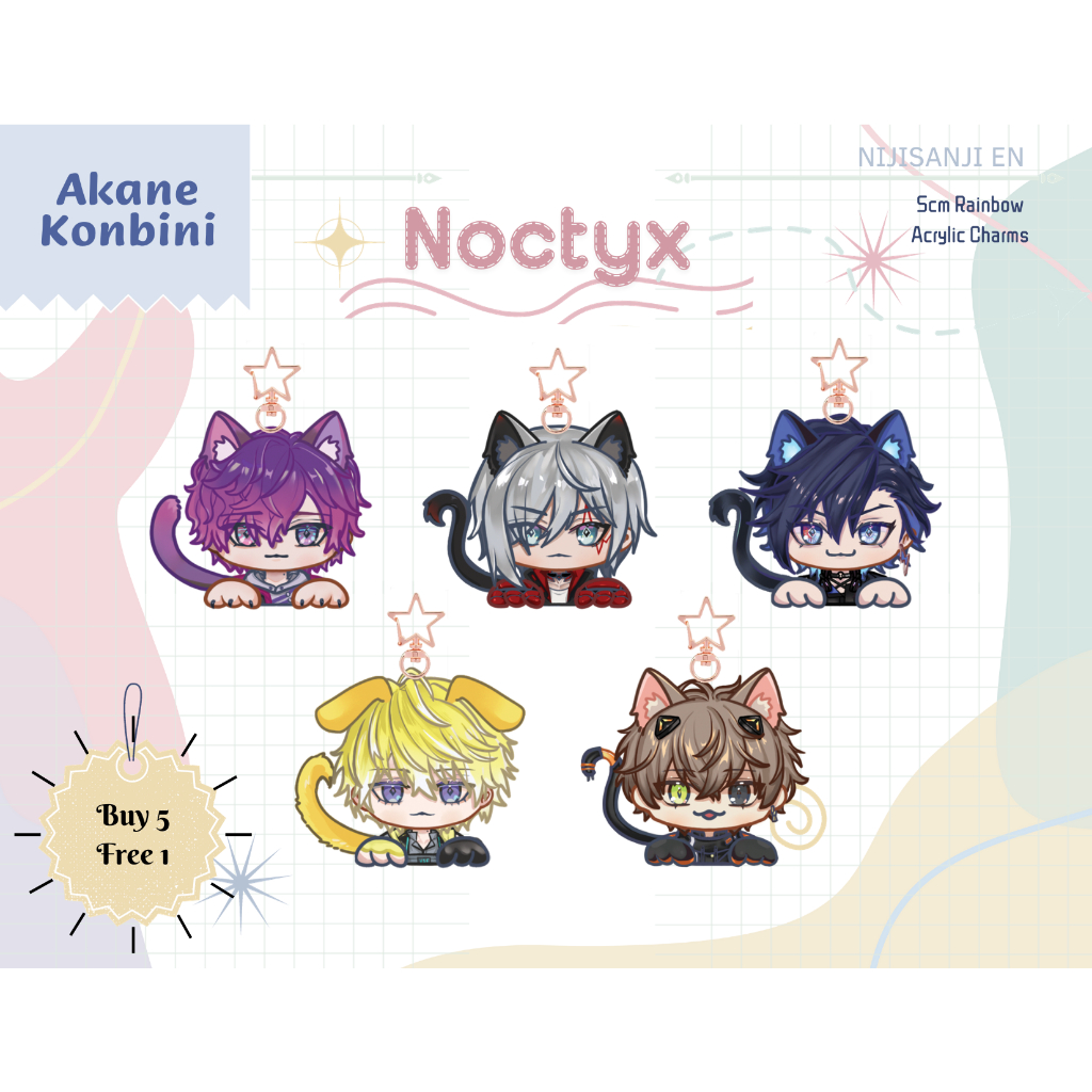 Vtuber Nijisanji En Noctyx Acrylic Rainbow Keychain ( Fulgur / Uki ...