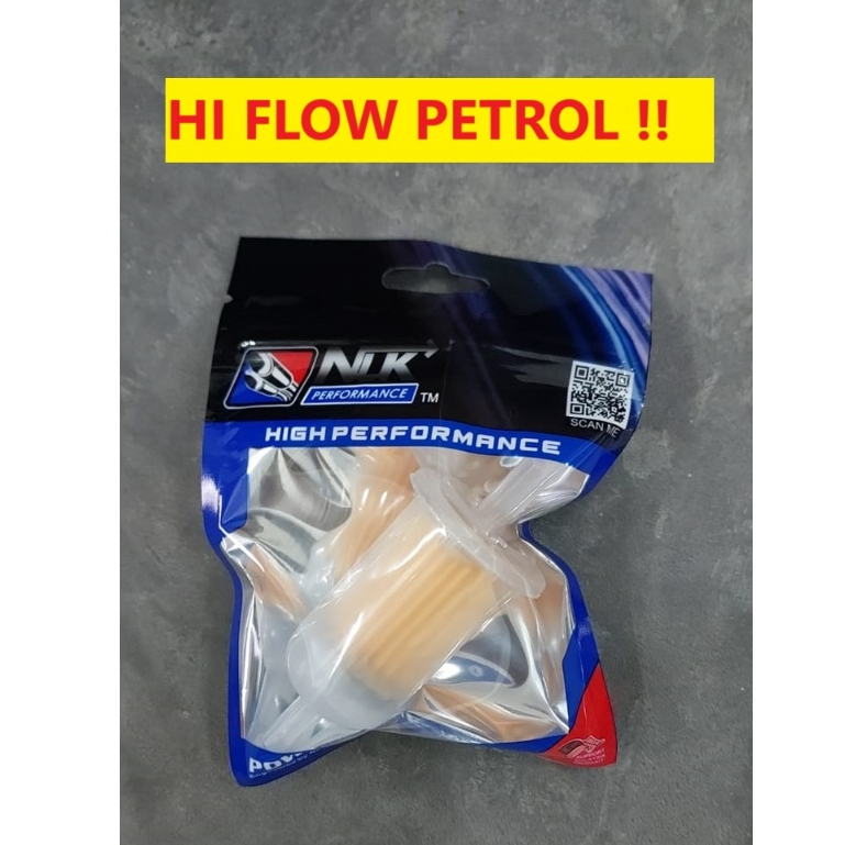 NLK UNIVERSAL HI-FLOW FUEL FILTER BIG WITH HOSE FOR INJECTION ...