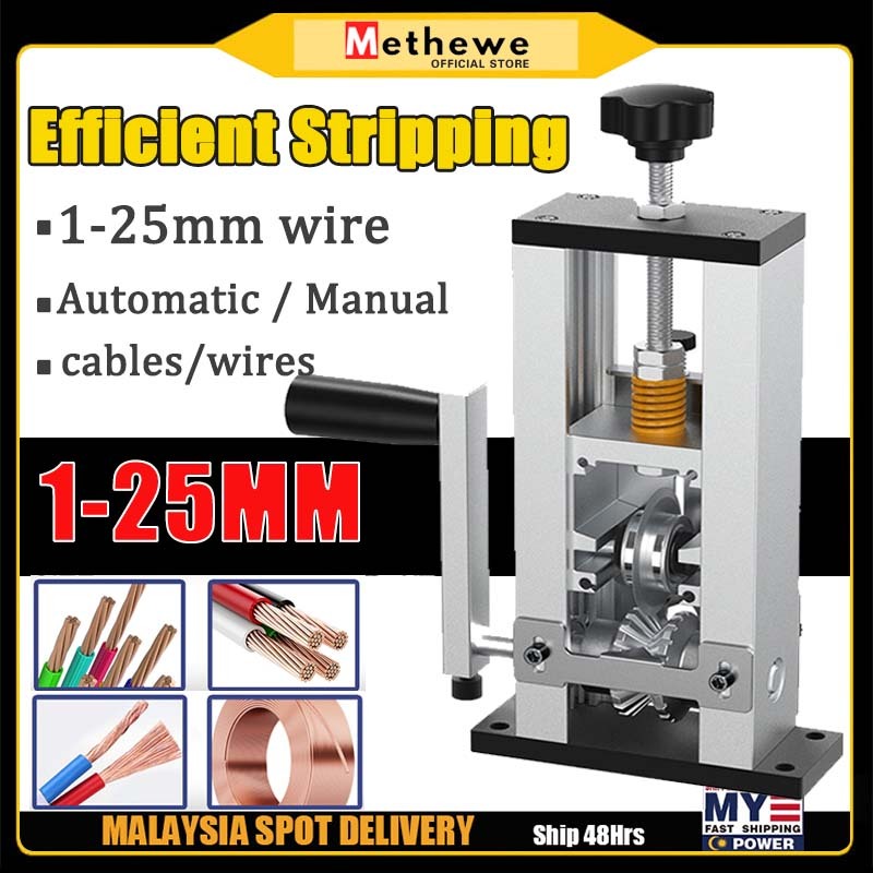 MWTHEWE Portable Adjustable Electric Wire Stripping Machine Manual ...