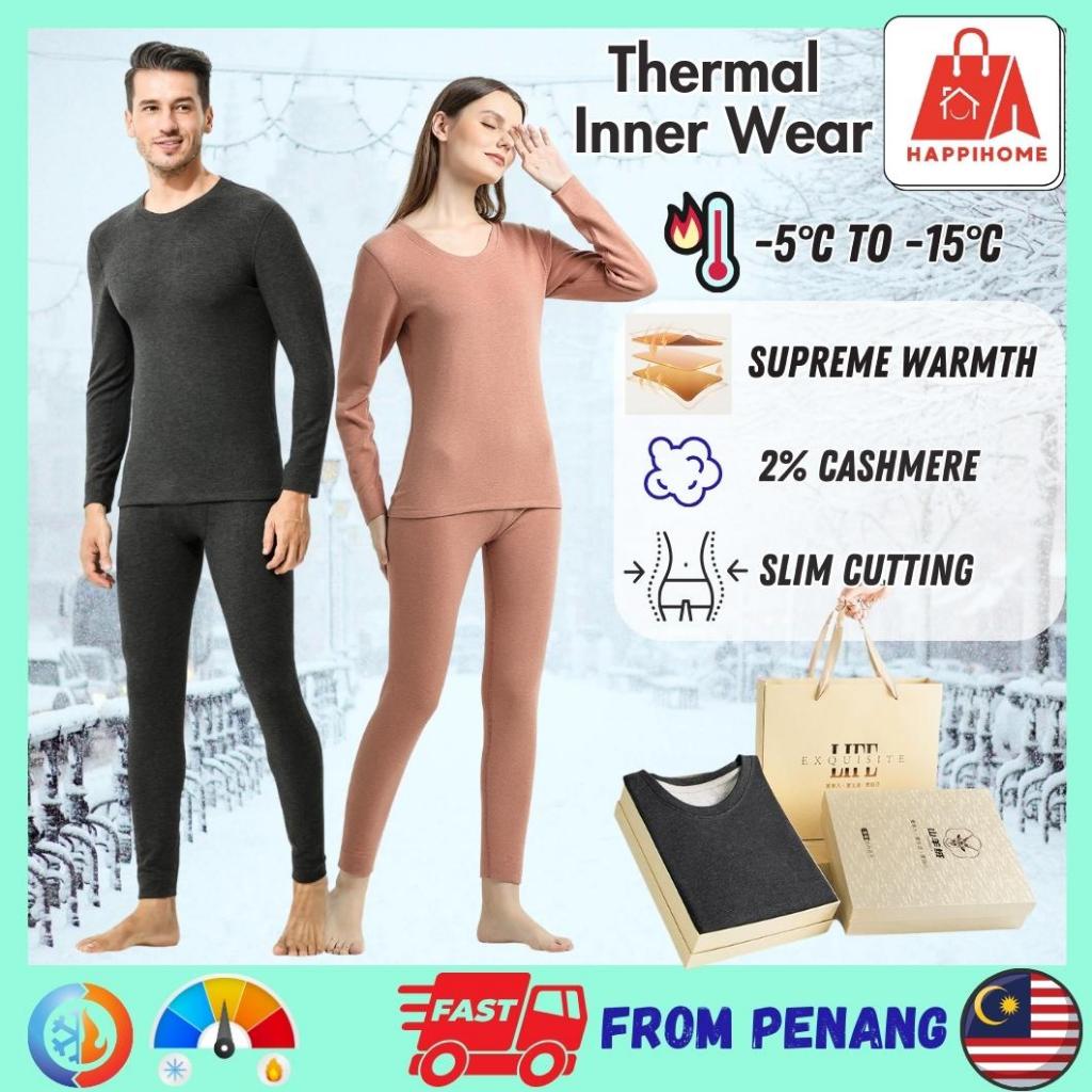 Japanese Cashmere Ultra Warm Inner Man Women Winter Thermal Wear Men ...