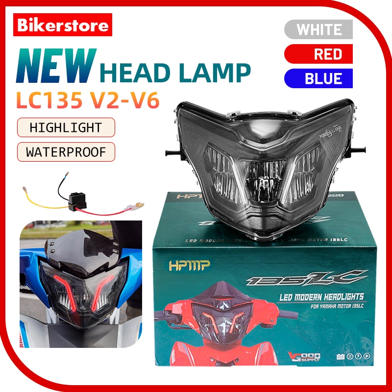 HPMP LC135 Headlamp LED Lampu Depan LC 135 V2 V3 V4 V5 V6 V7 135LC Super Bright Head Light H4 ...