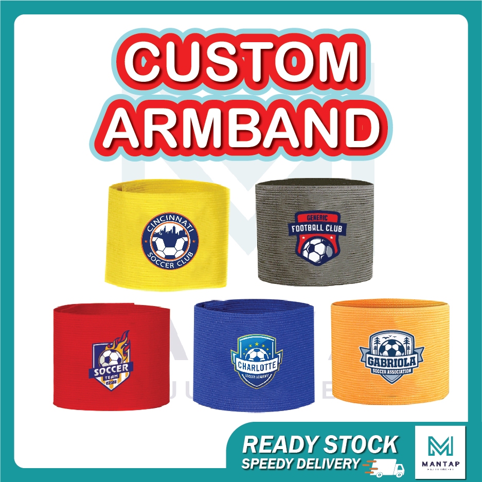 football Captain Arm band , ADD ON LOGO TEAM ANDA Football Match Soccer ...