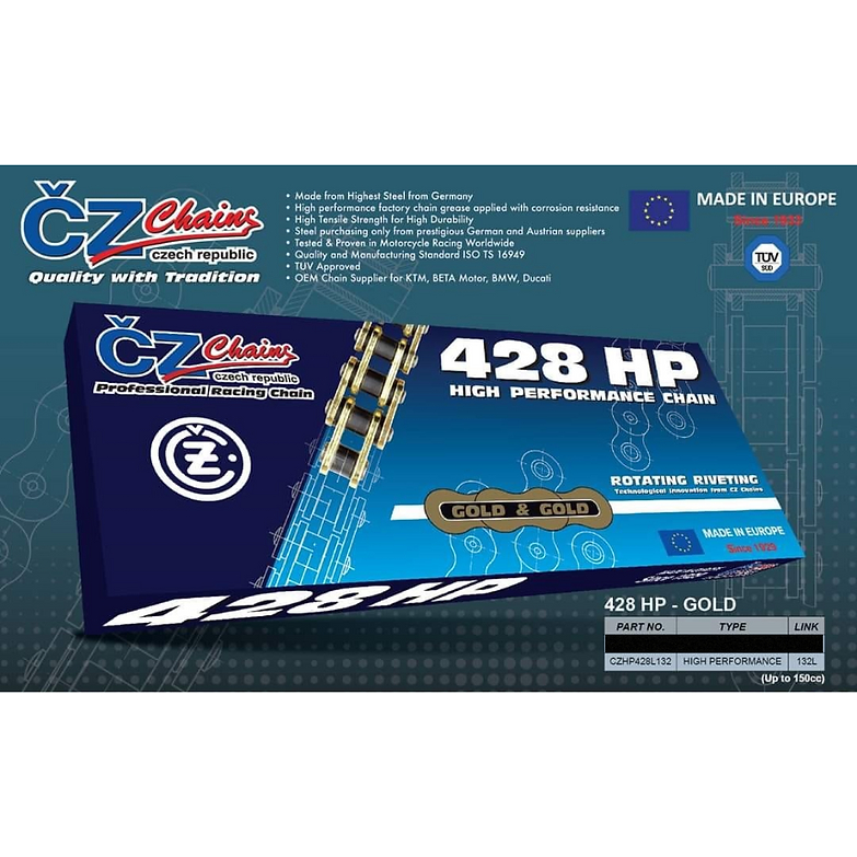 CZ CHAIN 428 HP 132L GOLD COLOR | Shopee Malaysia