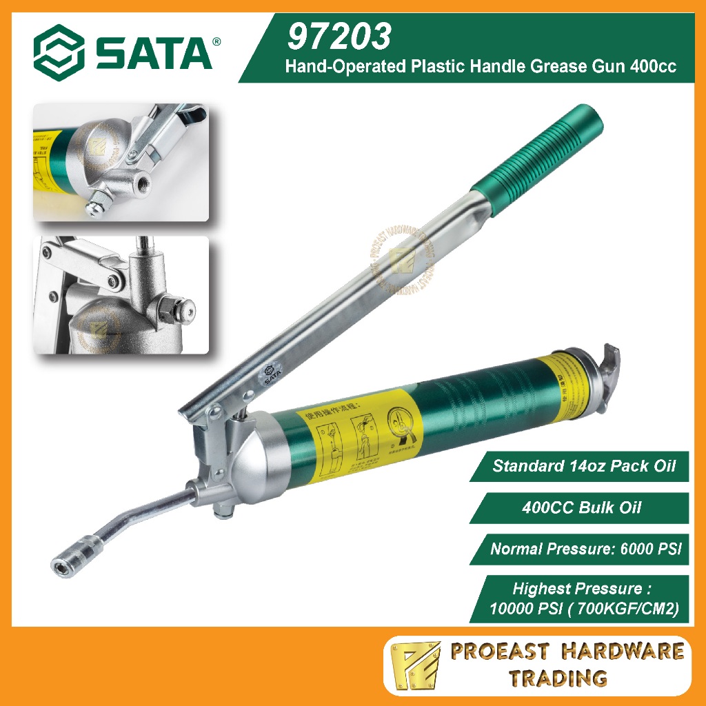 SATA [ 97203 ] Hand-Operated Plastic Handle Grease Gun 400cc | Shopee ...