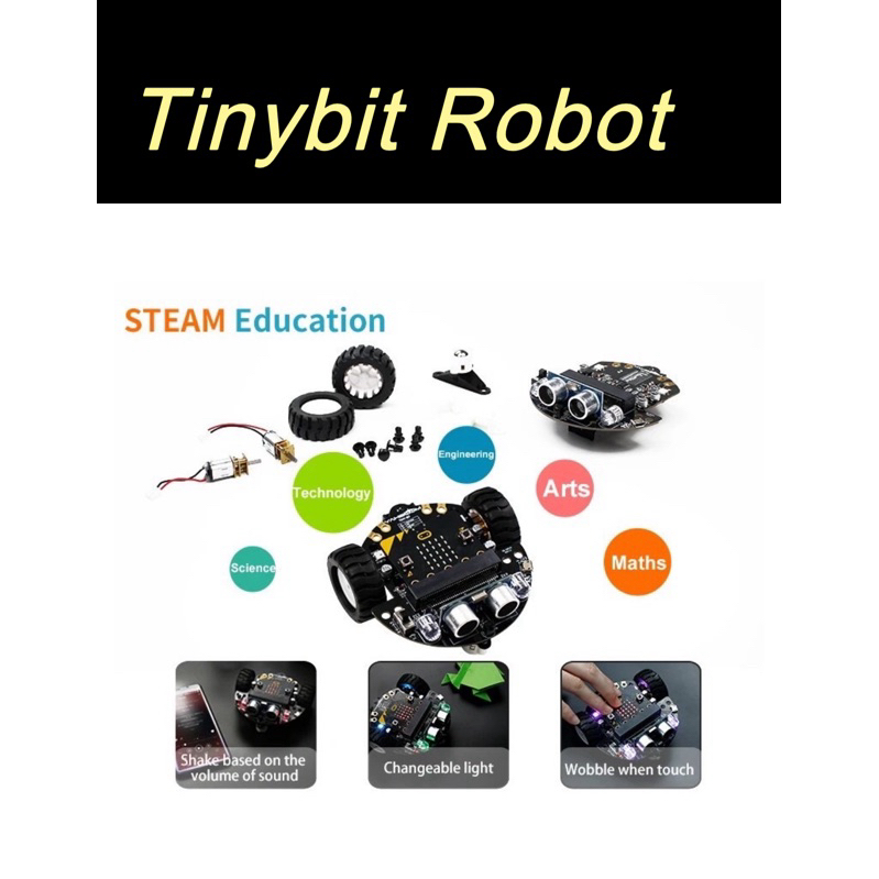 BBC Tinybit Smart Car Robot/Tiny:bit/Microbit v2/Micro:bit V2.0 Coding Starter Learning Kit STEM ...