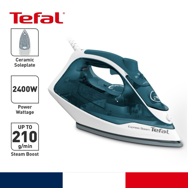 Tefal Express Steam FV2831 Steam Iron (2400W, 40/210g/min steam output ...