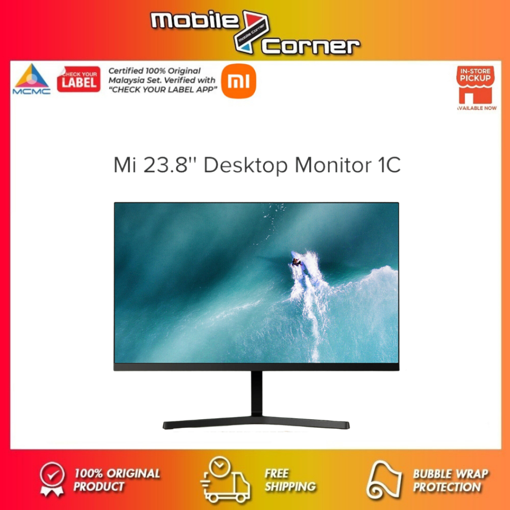 Xiaomi Mi Desktop Monitor 1C (23.8") | 1 Year Warranty | Shopee Malaysia