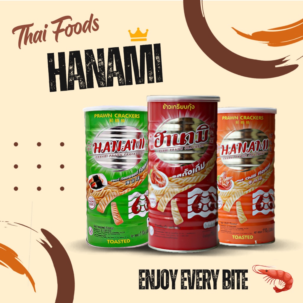 Thailand Hanami Prawn Crackers 110g 🔥 | Shopee Malaysia