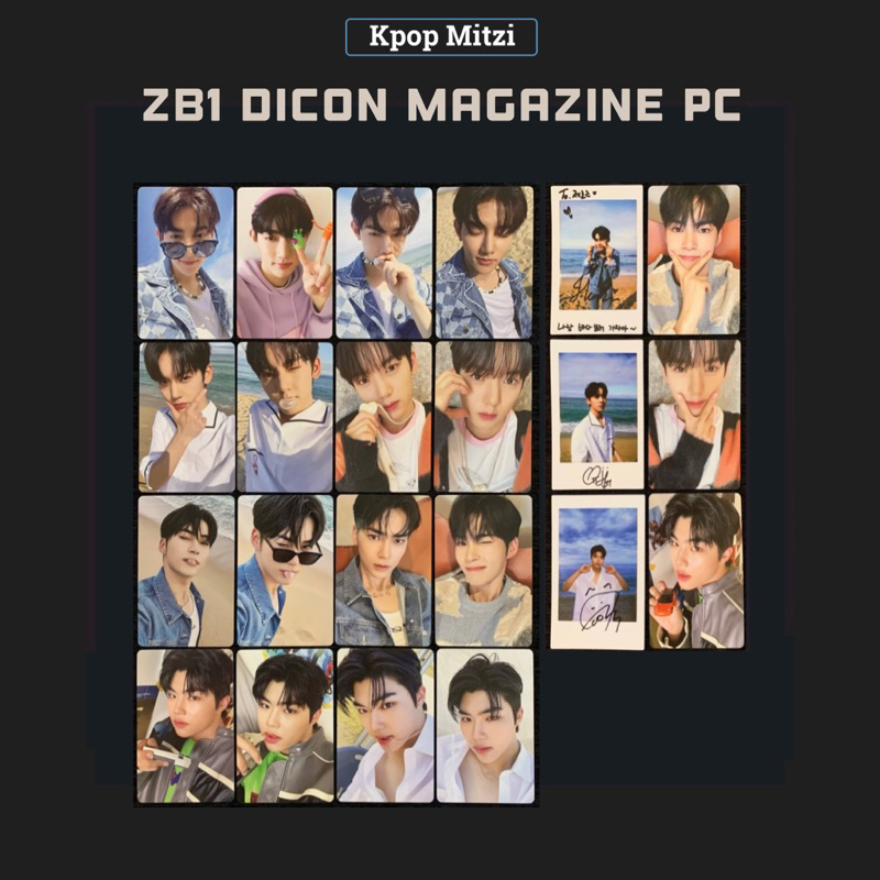 OFFICIAL) ZB1 DICON MAGAZINE THE BEACH BOYS PHOTOCARD ZEROBASEONE ...