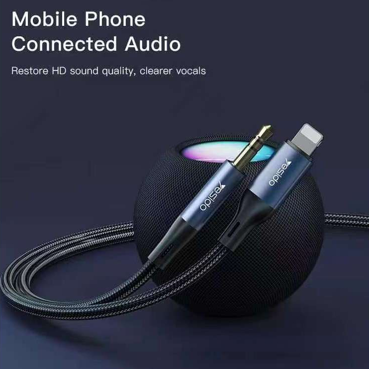 YESIDO YAU-35 AUX Audio Adapter Cable / iP to 3.5mm Standard Plug Audio Cable | Shopee Malaysia
