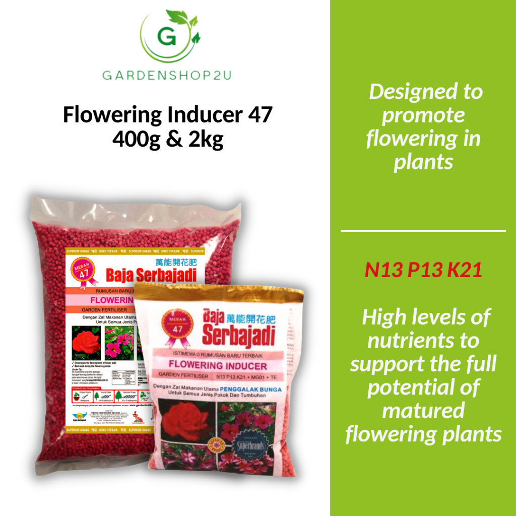 Flowering Fertiliser 47| Flower Inducer| Baja Pengalak Bunga| Baja ...