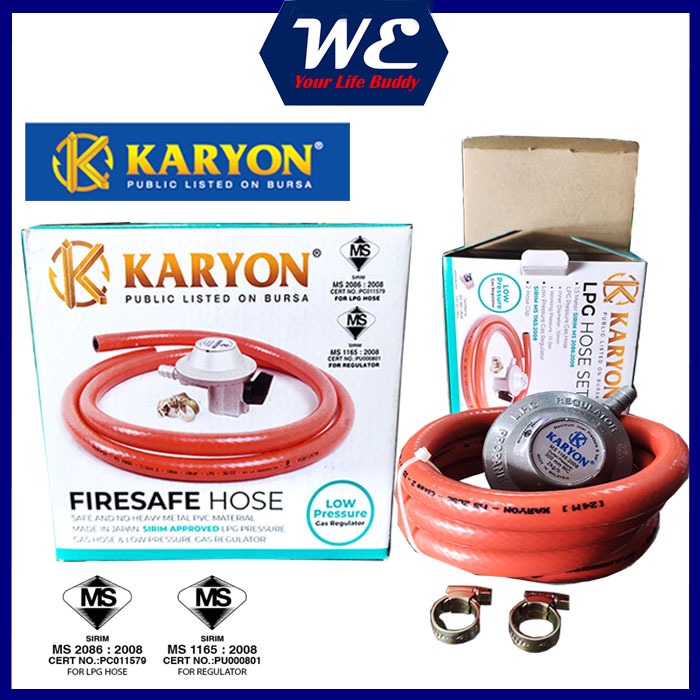 KARYON Firesafe Gas Hose with Gas Regulator Full Set [MALAYSIA SIRIM ...