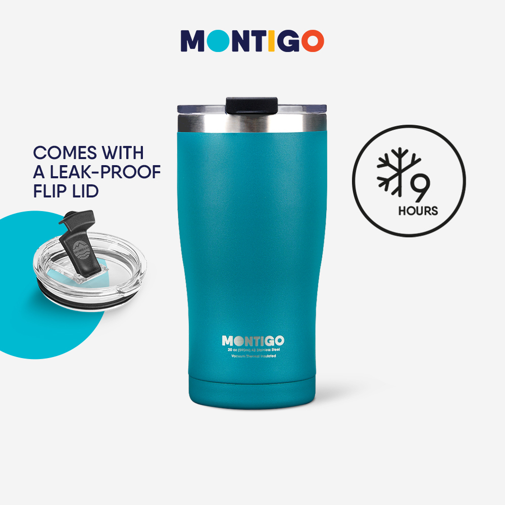 (FREE GIFT) Montigo Knights Durable Stainless-Steel Tumbler Dark Teal ...