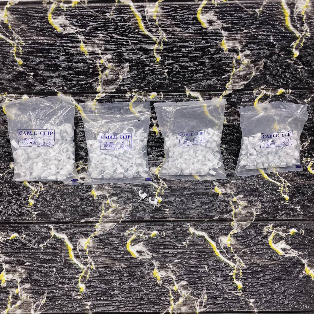 100pcs small clip wire cable pvc holder lock 6mm 7mm 8mm 10mm wiring ...