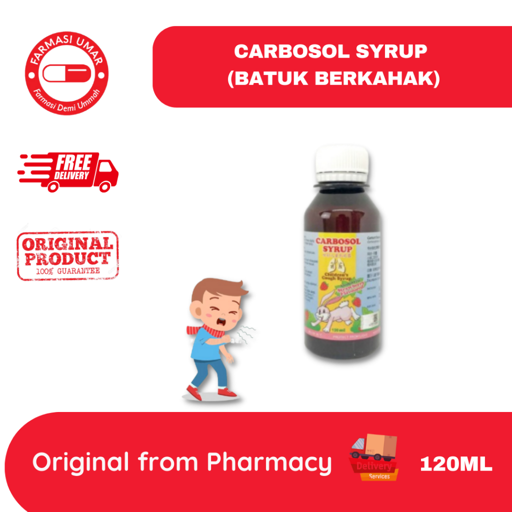 PRIME CARBOSOL SYRUP 120ML CARBOCYSTEINE COUGH & PHLEGM CHERRY | Shopee ...