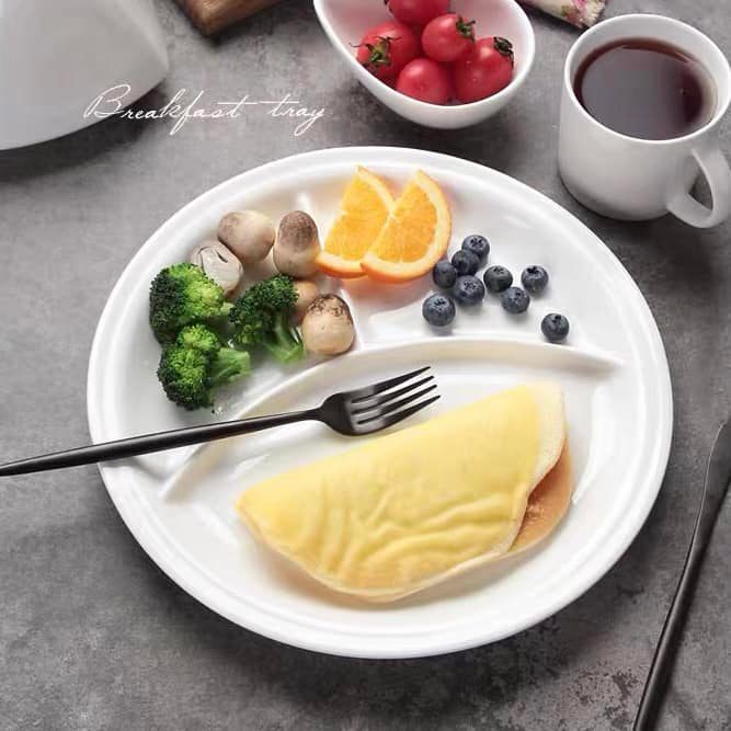 3 Compartment Pinggan Suku Suku Separuh Piring Diet Makan Sihat Canteen ...