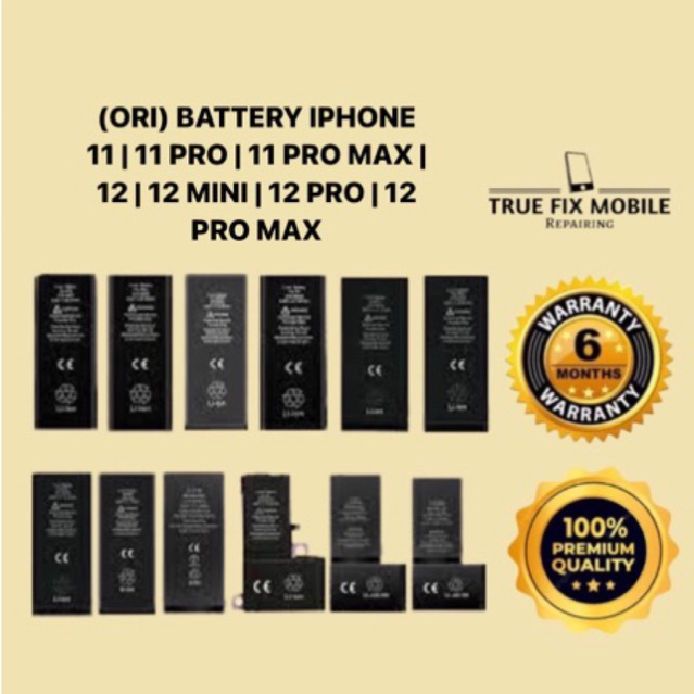 (ORIGINAL) BATTERY FOR IPHONE11 / 11 PRO / 11 PROMAX / 12 / 12 MINI ...