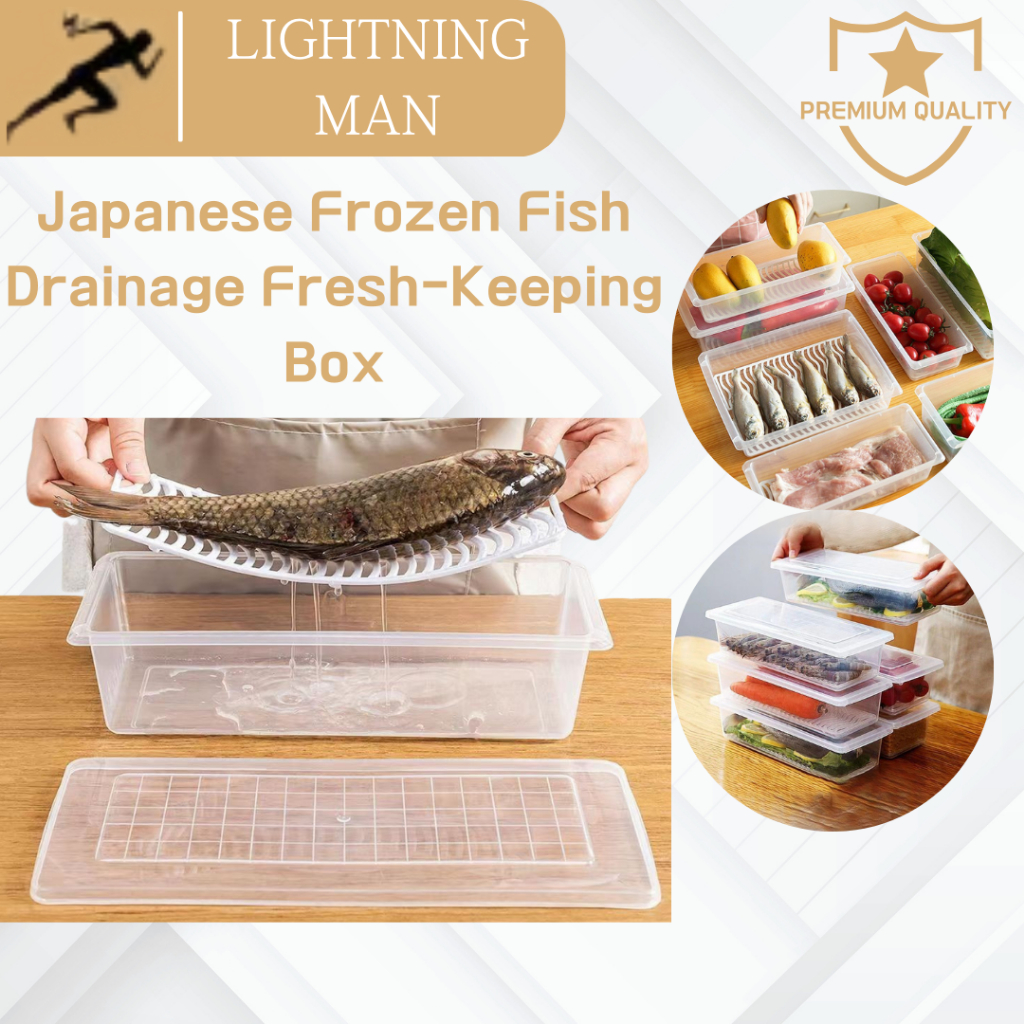Japanese frozen fish drainage fresh-keeping box sorting storage box ...