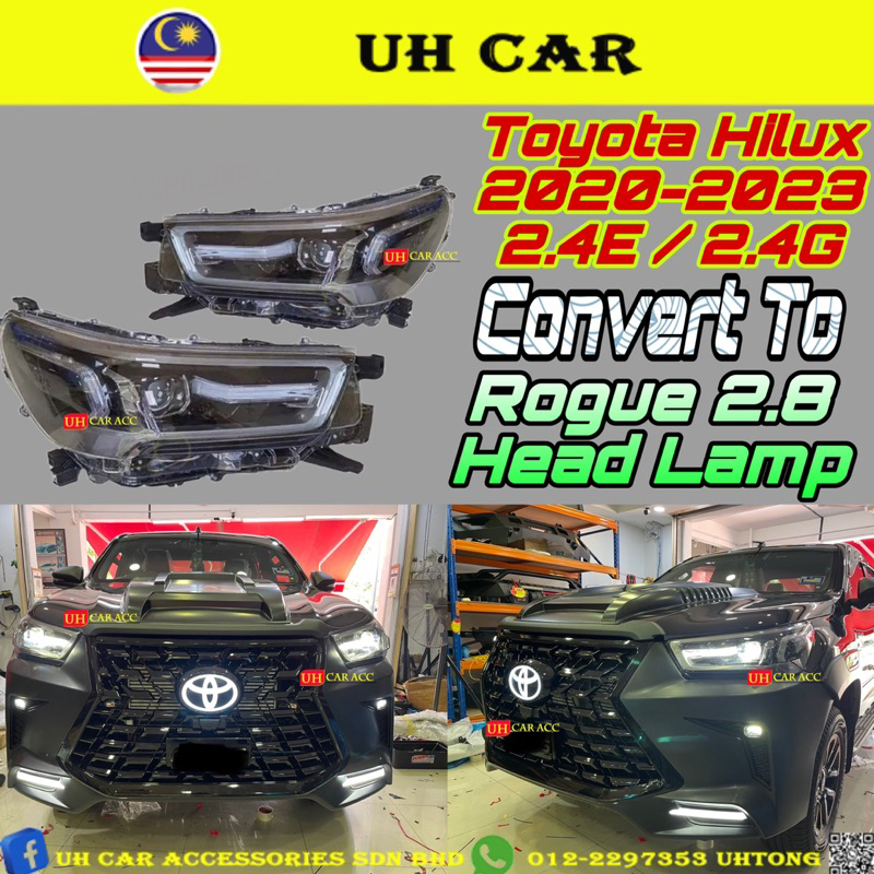 Toyota Hilux Revo Rogue Oem Led Projector Head Lamp Headlamp Headlight ...
