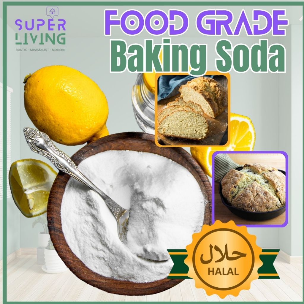 Premium Halal Pure Baking Soda Sodium Bicarbonate Food Grade Repack 500 ...