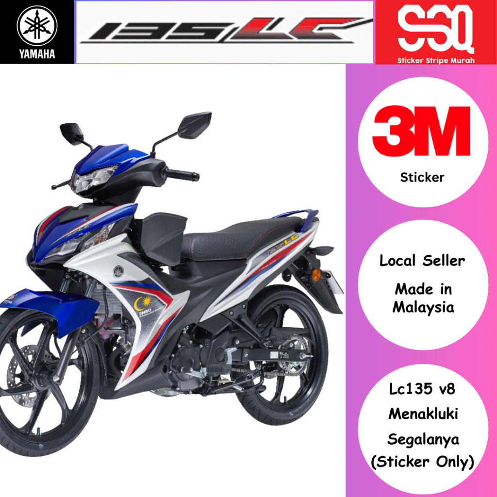 High Quality AAA Premium Sticker Stripe Yamaha Lc135 v8 5MRO Malaysia ...