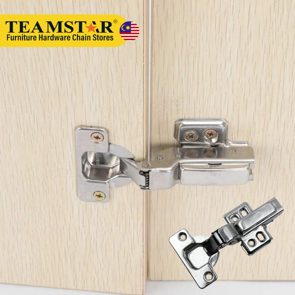 【TEAMSTAR】 RENO SUS304 S/S Soft Close Cabinet Door Hinge (Half Overlay ...