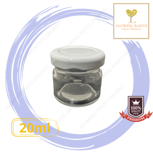 READY STOCK 20ml Glass jar/Botol kaca/Round glass jar/small jar/door ...