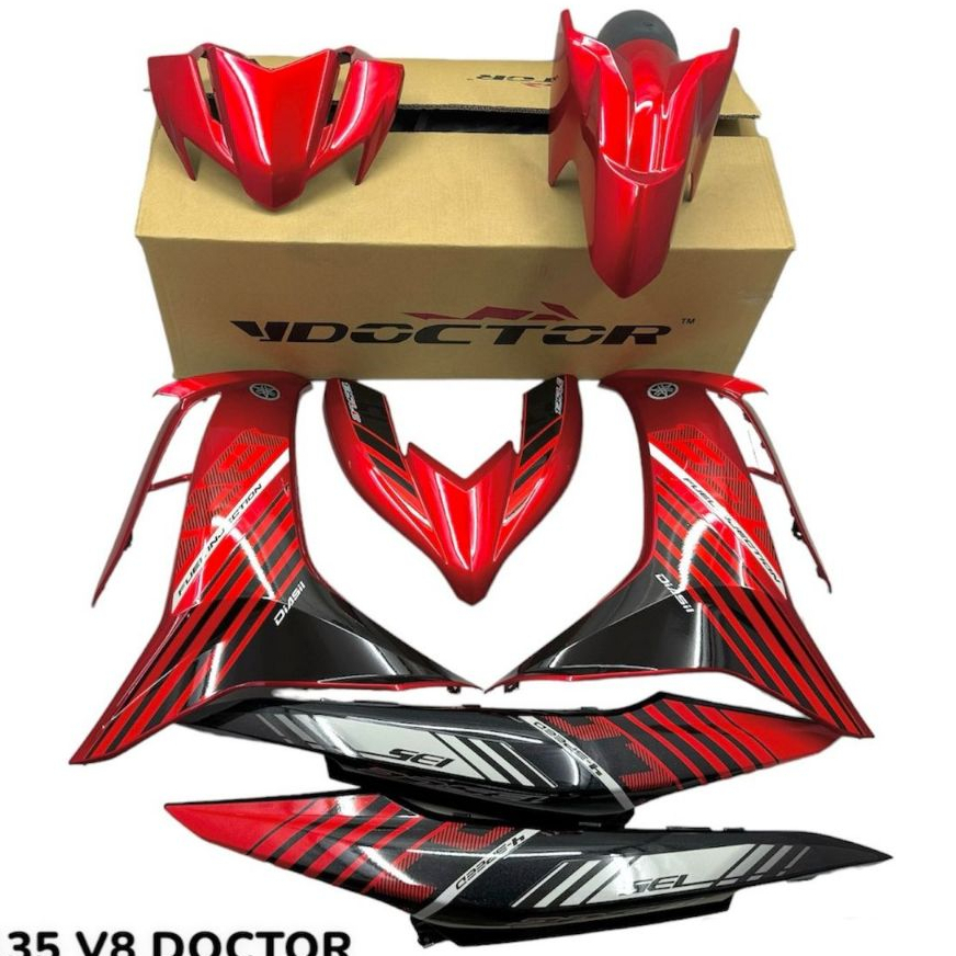 COVERSET LCV8 YAMAHA 135LC Fi V8 COVER SET NEW DESIGN 2024 BY DOCTOR ...