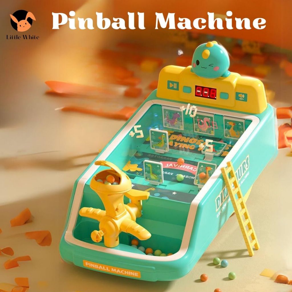 Little White Pinball Shooting Machine Game Kids Toy Table Game Early ...