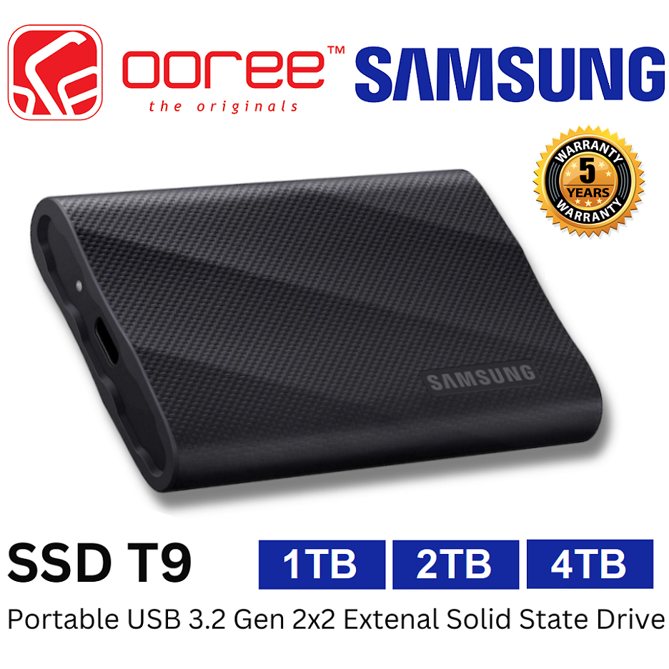 SAMSUNG EXT SSD T9 USB3.2 GEN 2X2 (20GBPS) EXTERNAL SOLID STATE DRIVE WITH DROP RESISTANT (UP TO ...