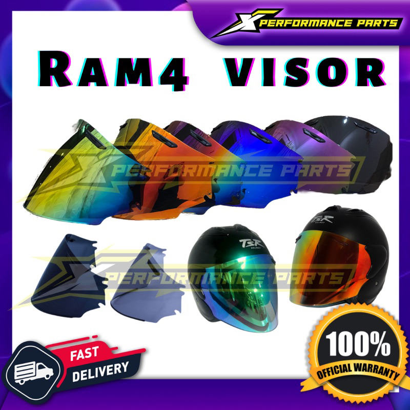 Ram4 Ram3 Helmet Visor Siang Malam TSR / MHR-Ram4 / Gracshaw G818 ...