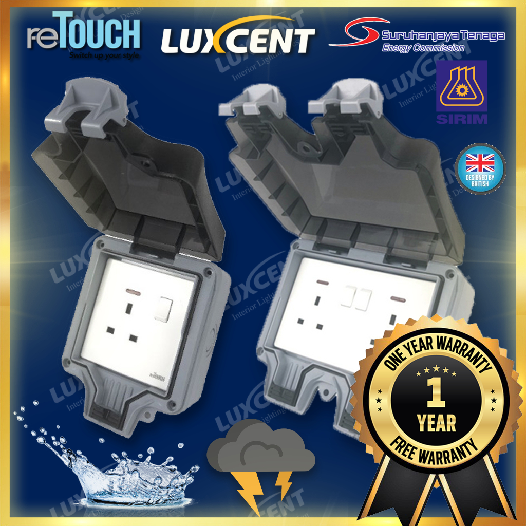 reTouch Wall Switch & Socket IP66 Weather Water Proof Cover Outdoor ...