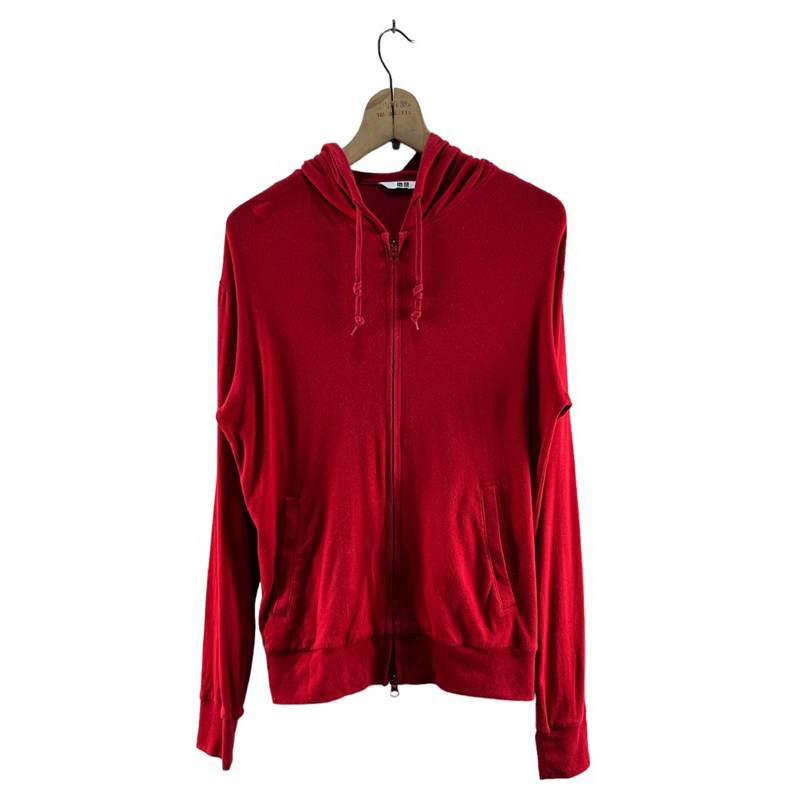 UNIQLO RED HOODIE (PLAIN) | Shopee Malaysia