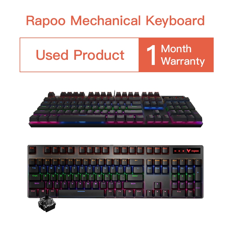 Rapoo V500 Pro Mechanical Keyboard Wired Gaming Keyboards 104 Keys ...
